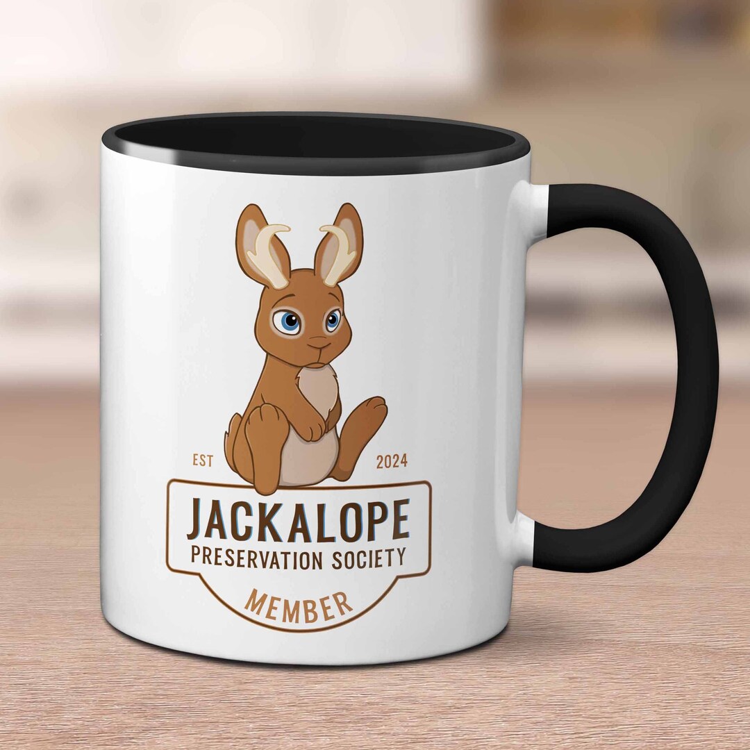 Jackalope Preservation Society Mug, Jackalope Mug, Jackalope Gift, Gift ...