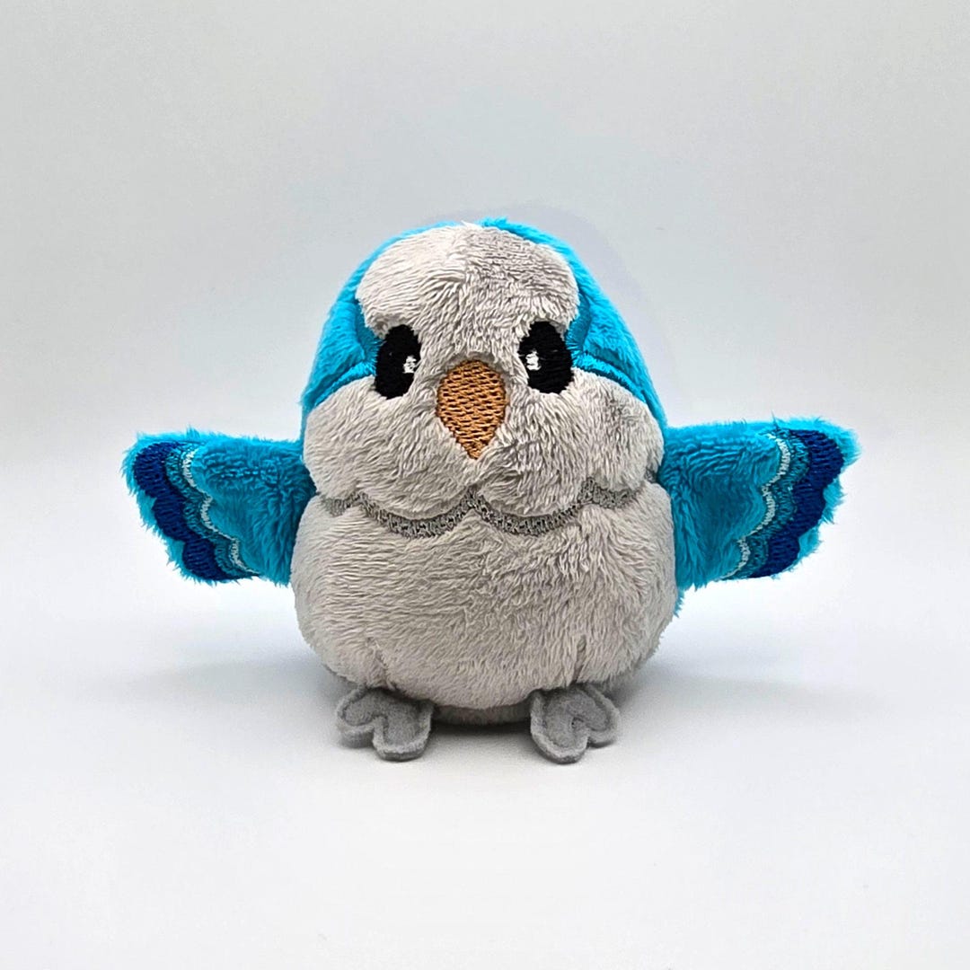 Ocean the Quaker Parrot Borb Plush, Monk Parakeet Plushie, Handmade Toy ...