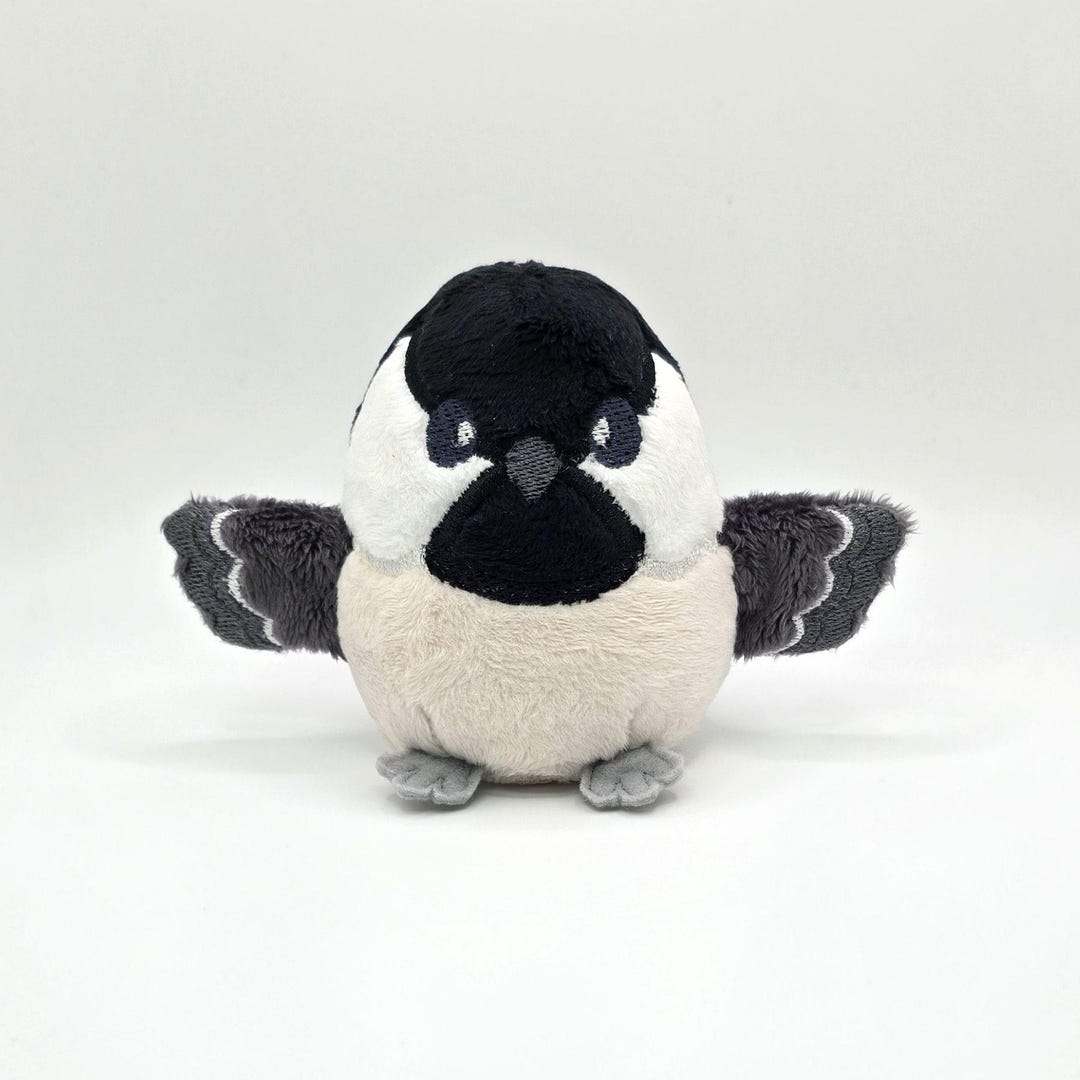 Dot the Black Capped Chickadee Borb Plush, Handmade Toy, Bird Lover ...
