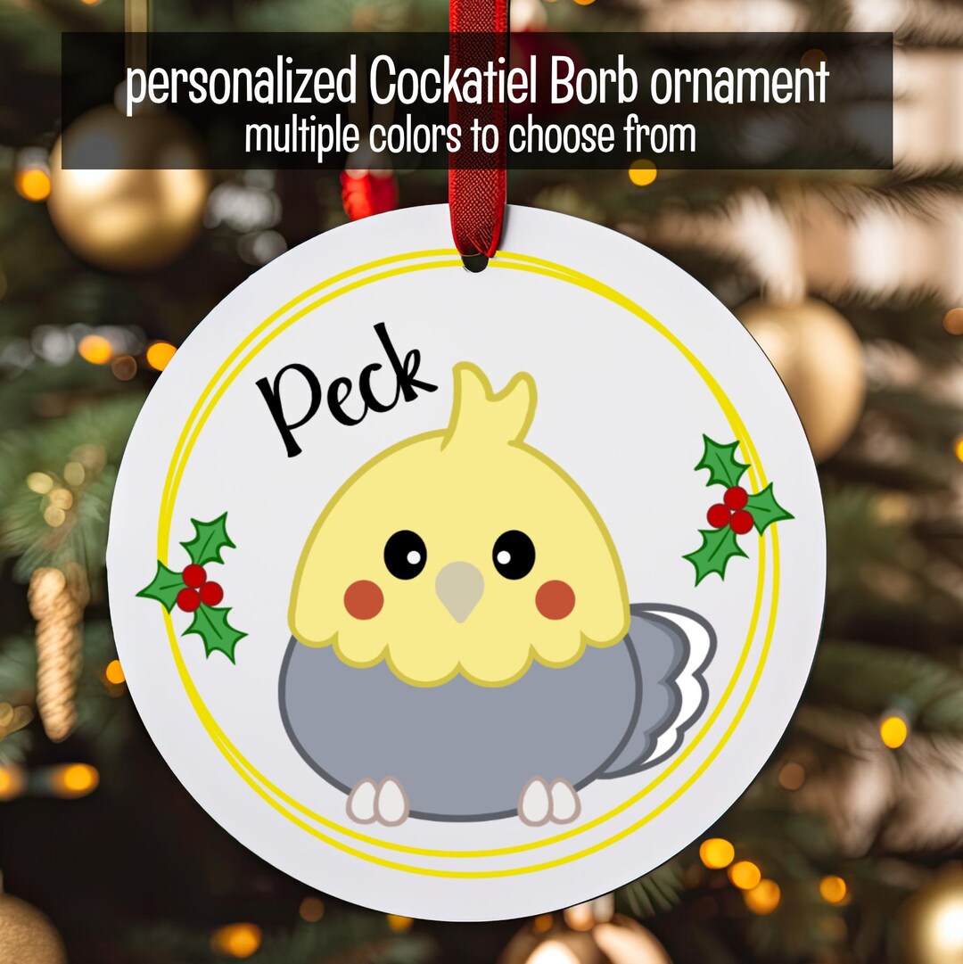 Custom Cockatiel Parrot Ornament, Cockatiel Ornament, Ornament, Borb ...