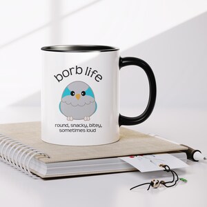 Quaker Parrot Borb Life 11 and 15 Oz Mugs, Personalized Quaker Parrot ...