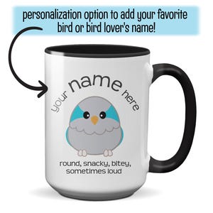 Quaker Parrot Borb Life 11 and 15 Oz Mugs, Personalized Quaker Parrot ...