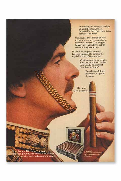 CIGAR VINTAGE AD - Retro Cigar Posters, Cigar Prints, Barware Wall Art ...