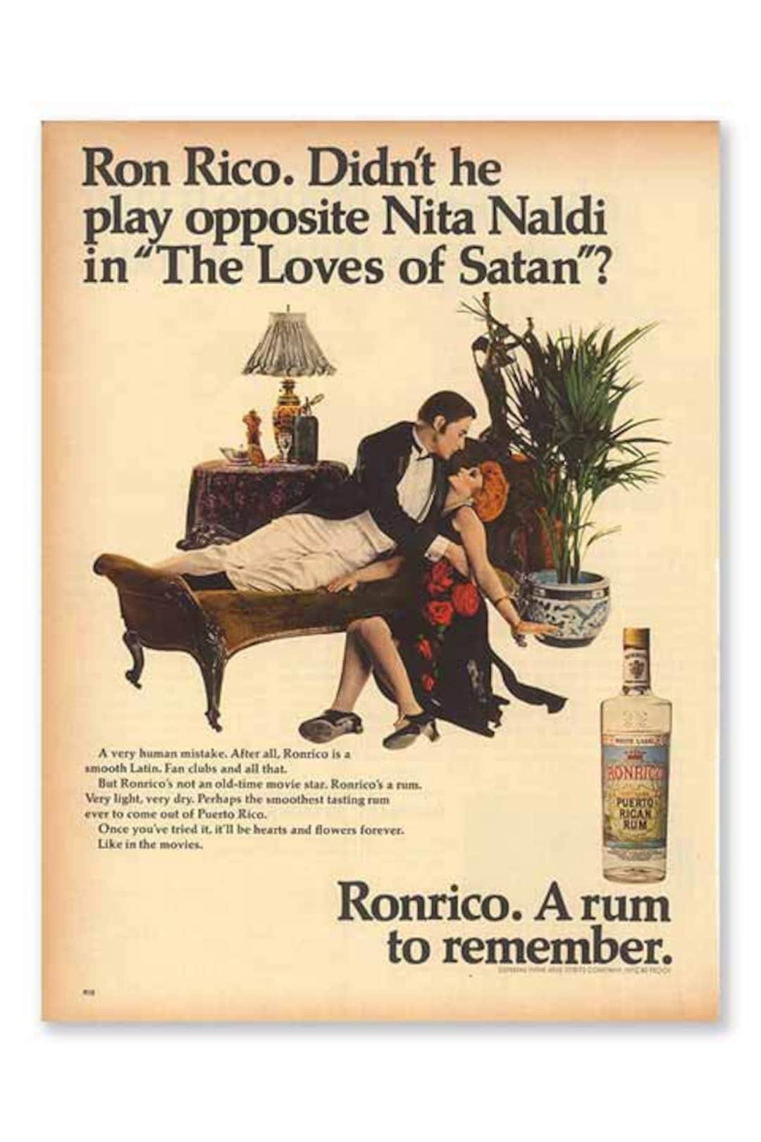 RUM VINTAGE AD - Alcohol Poster, Retro Ad Poster, Barware Wall Art, Bar ...