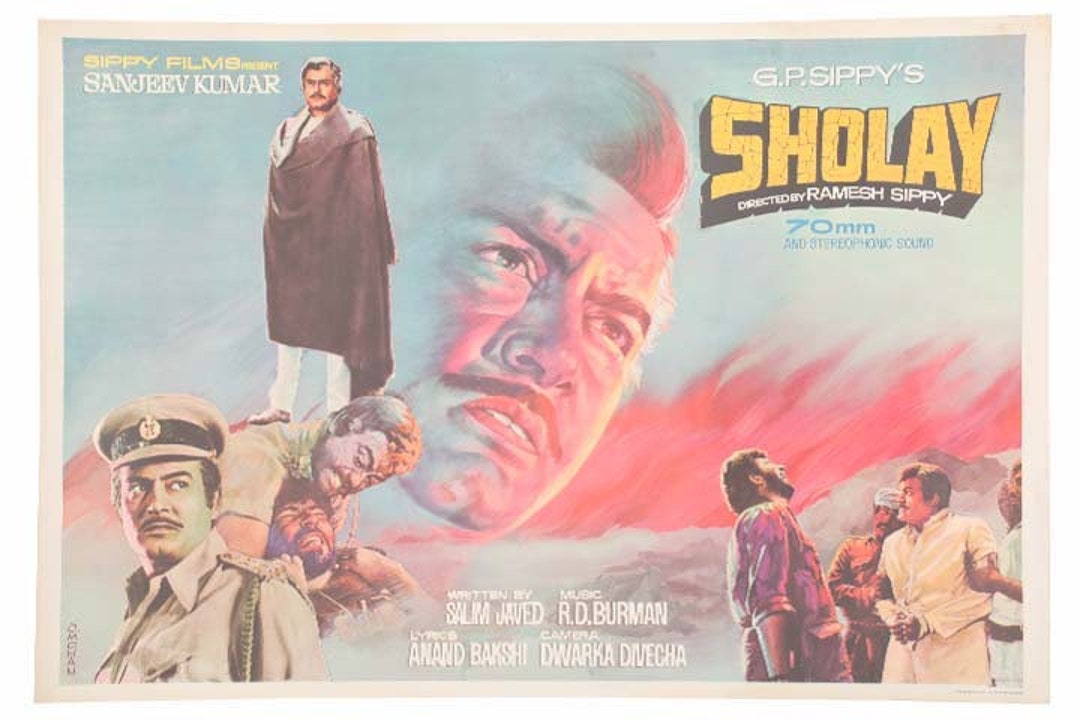 Sholay Movie ORIGINAL BOLLYWOOD POSTER | Indian Cinema Posters, Vintage ...