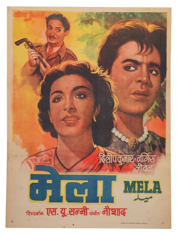 Mela Movie ORIGINAL BOLLYWOOD POSTER | Indian Cinema Posters, Vintage ...