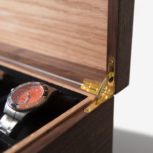Watch Box With Drawer - Black Walnut and Oak - 12 to 16 Watch ...