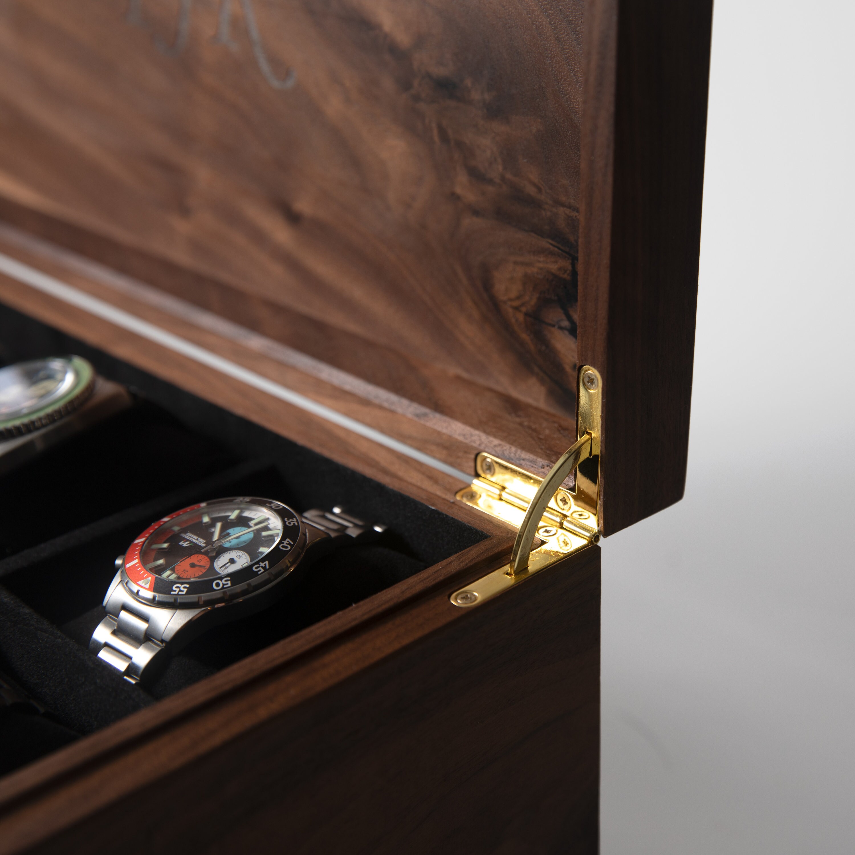 Watch Box With Drawer Solid Black Walnut 12 to 16 Watch - Etsy