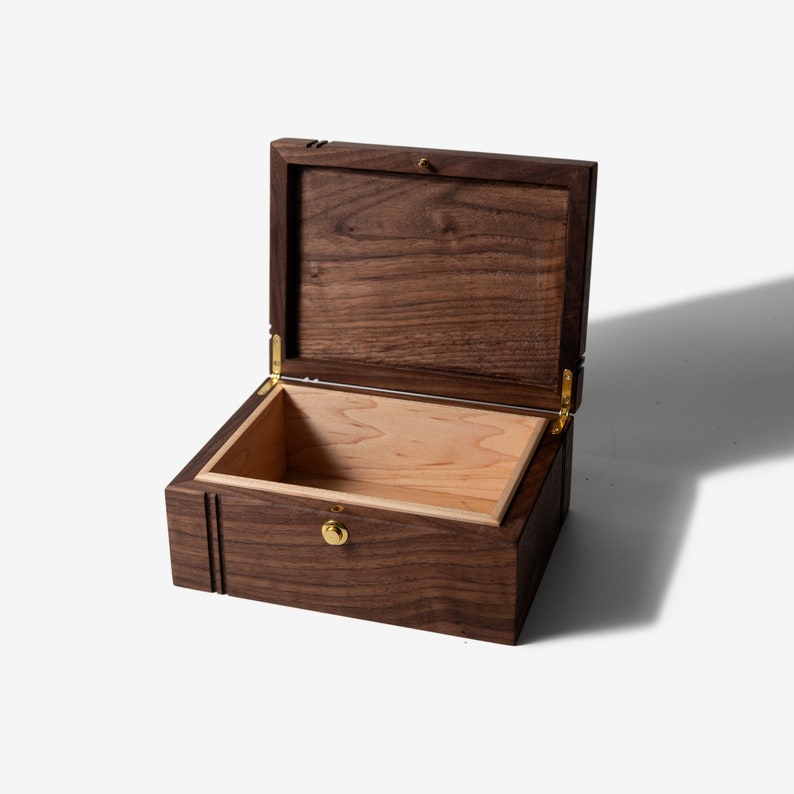 Keepsake Box Black Walnut and Maple - Etsy