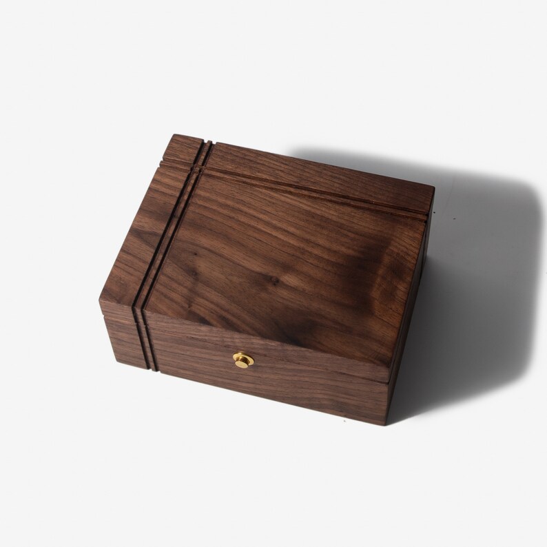 Keepsake Box Black Walnut and Maple - Etsy