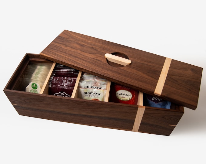 Wooden Blue Box for Tea,box Holder for Tea,big Tea Bag Storage Box,tea ...