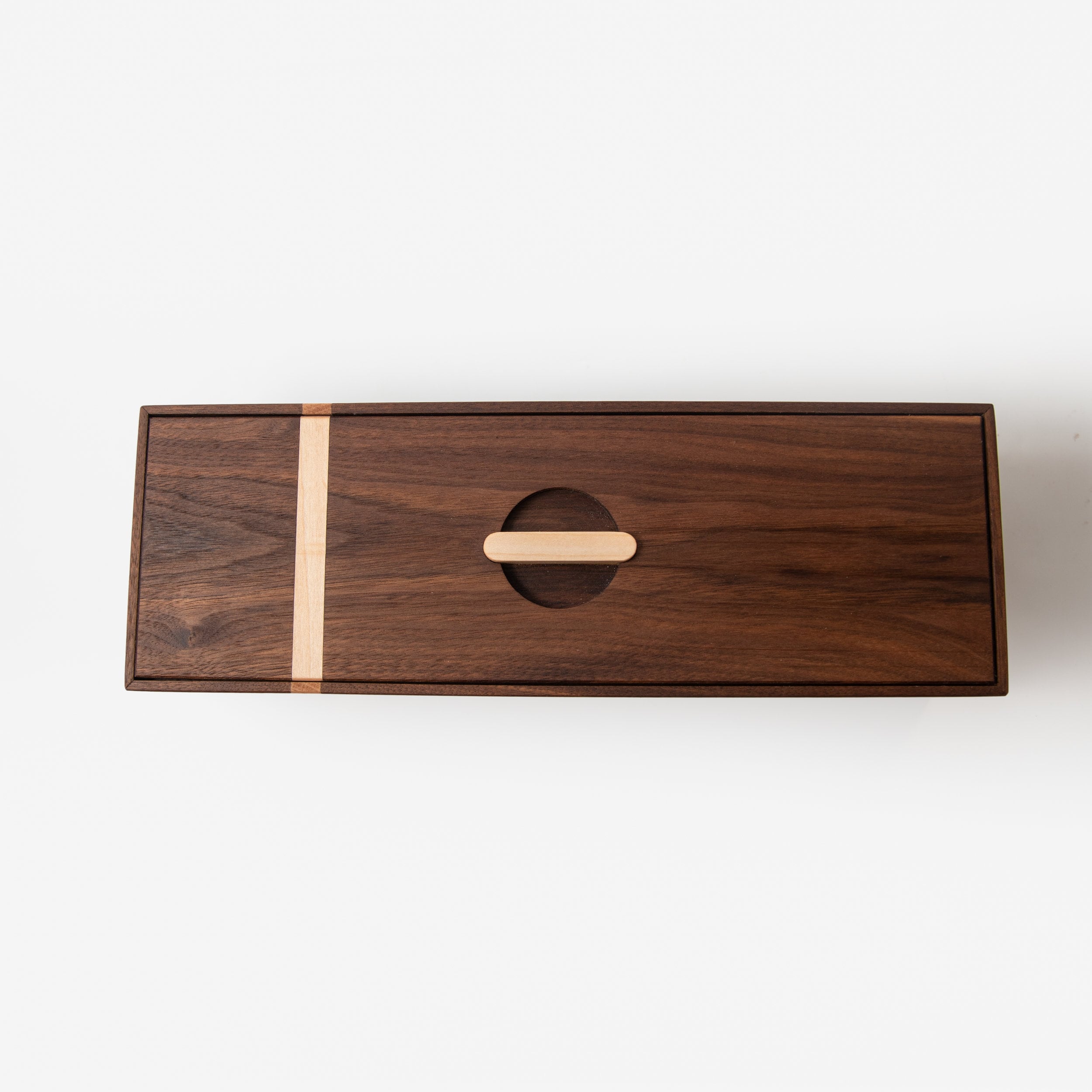 Walnut Tea Box With Maple Accents - Etsy