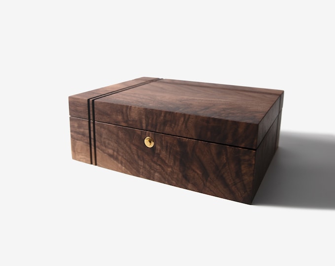 Vintage Deco Walnut Wood Box - Etsy