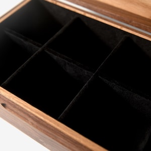 Watch Box - Black Walnut and Oak - 8 Watch Compartments - Personalized ...