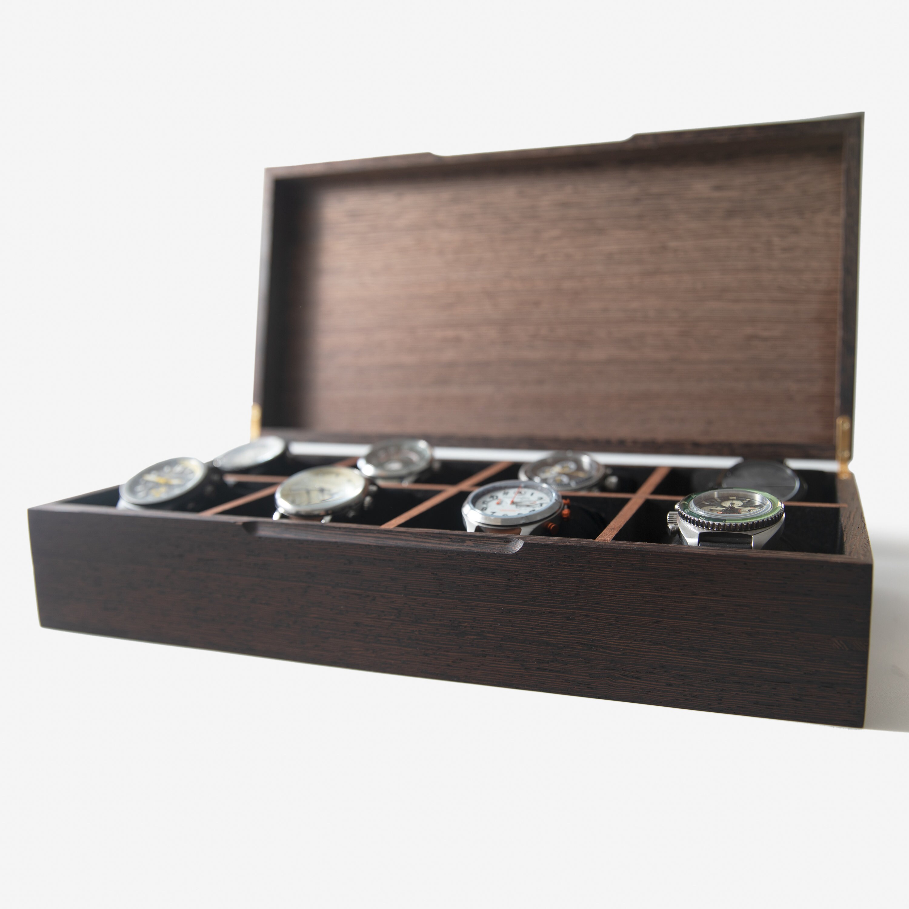 Watch Box Wenge Hardwood 8 Watch Compartments - Etsy