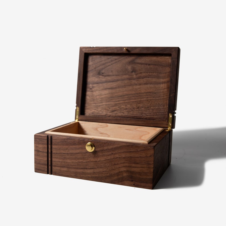 Keepsake Box Black Walnut and Maple - Etsy