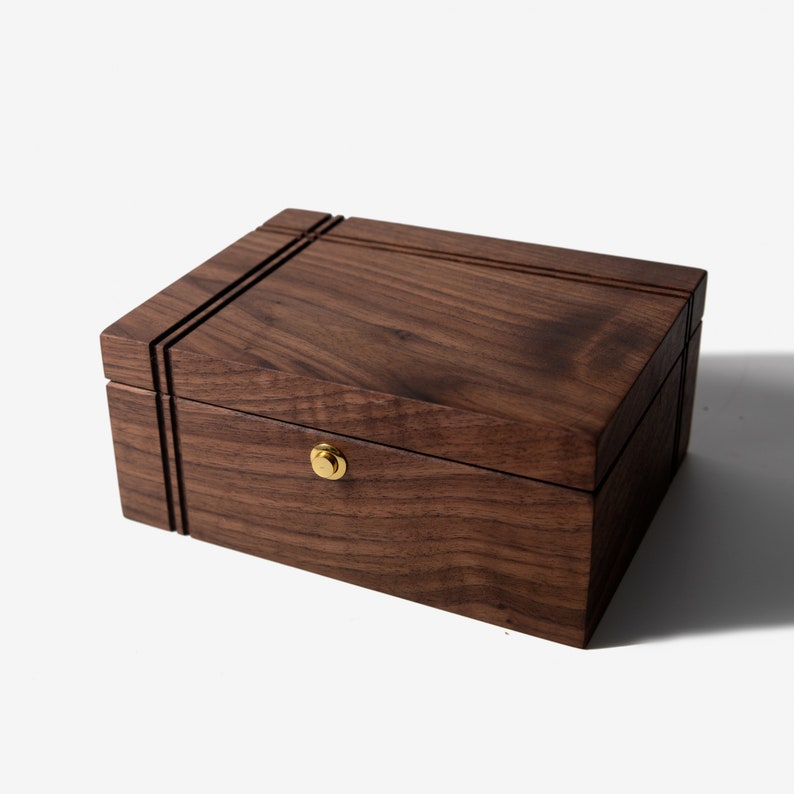 Keepsake Box Black Walnut and Maple - Etsy