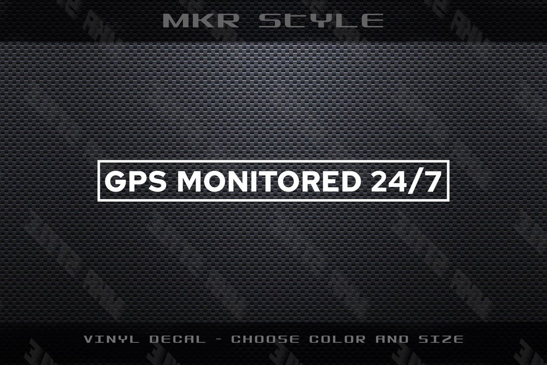 GPS Monitored Decal - Choose Color and Size - Sticker for Car Truck ...