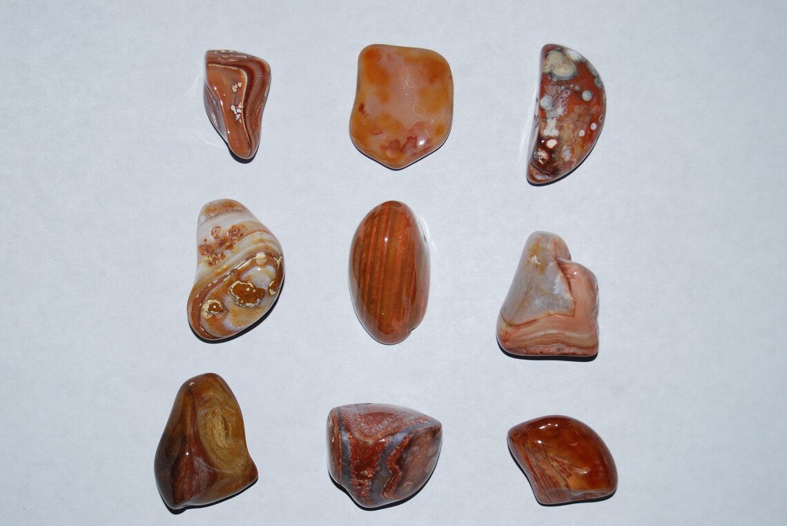 Loose Bahia Agate Polished Stone Set, 5 Ounces 9 Stones - Etsy