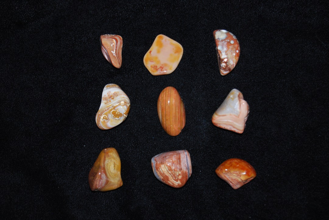 Loose Bahia Agate Polished Stone Set, 5 Ounces 9 Stones - Etsy