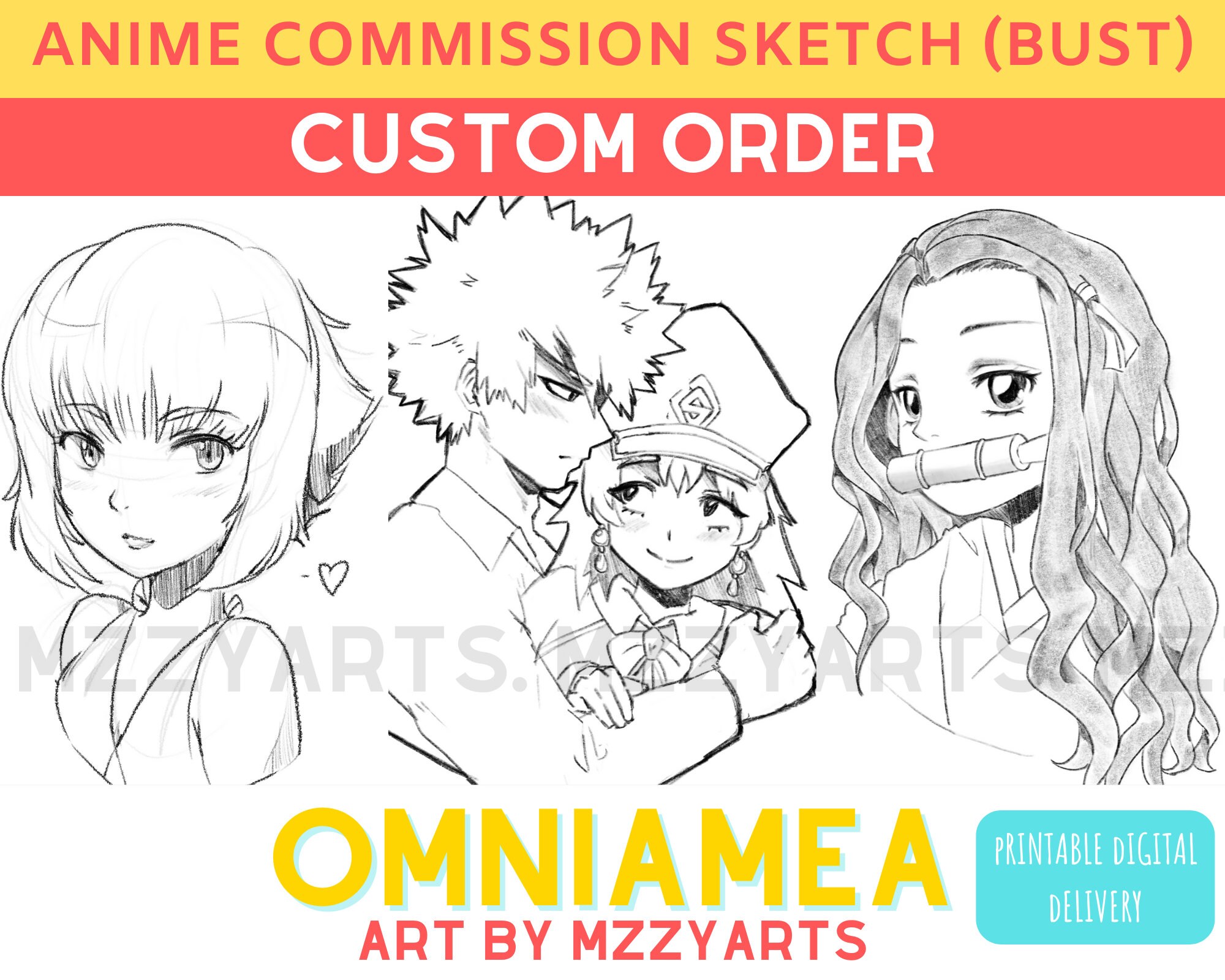 Anime Chibi Commission Mothers Day Gift Custom Order Wedding Gift ...