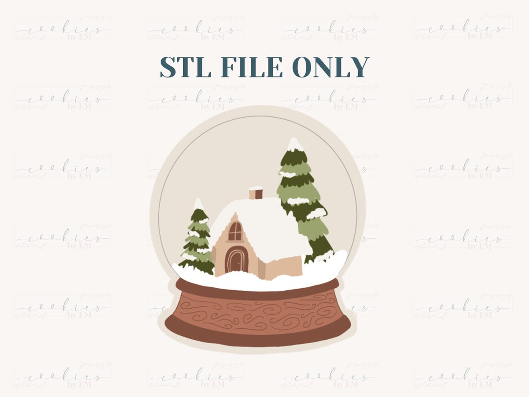 Snow Globe STL Cookie Cutter File for 3D Printing (large 4in) - Etsy