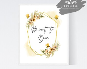 A Love Meant to Bee Shower Sign Bee Theme Bridal Shower Sign Floral ...