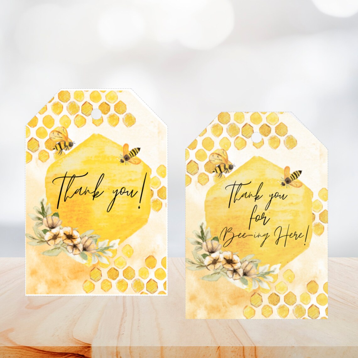 Thank You for Bee-ing Here Favor Tag Bee Thank You Tag Printable Gift ...