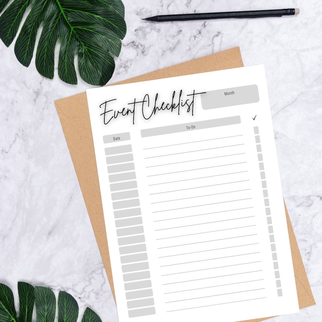 Event Planner Checklist | Event Organizer | Event Planner Template ...