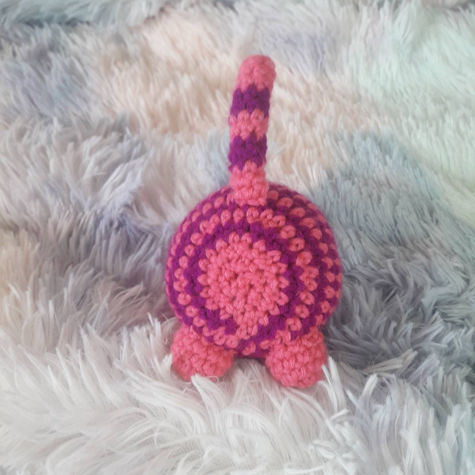 Pink and Purple Cat Plush- Cute Miniature Kitty Stuffed Animal - Etsy