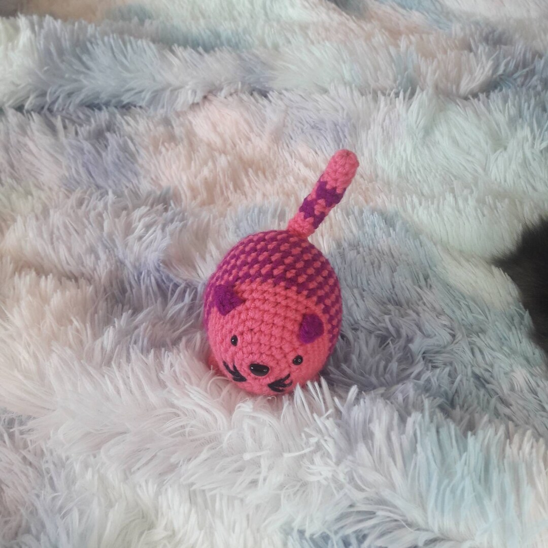 Pink and Purple Cat Plush- Cute Miniature Kitty Stuffed Animal - Etsy