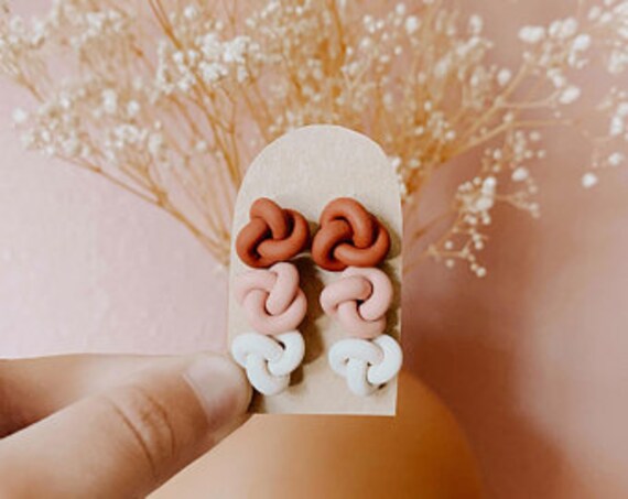 THE LISA Clay Earrings Set of 3 Polymer Clay Earrings - Etsy