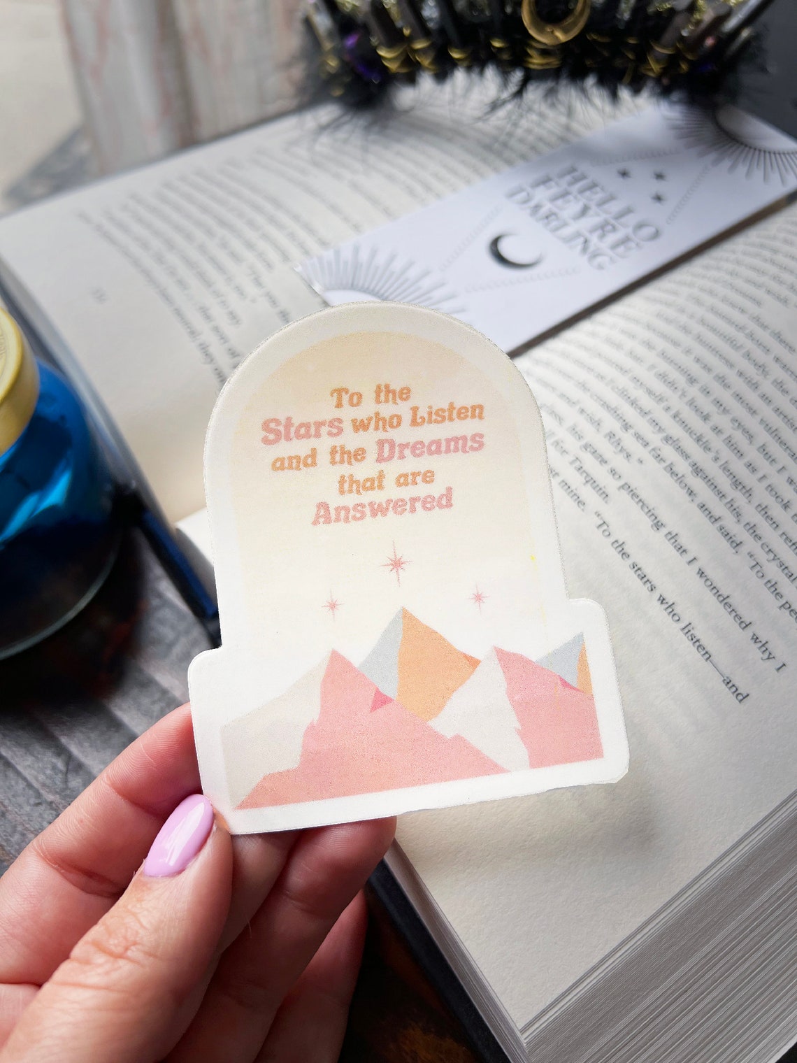 Velaris Acotar Stars Who Listen Quote Book Sticker - Etsy Singapore