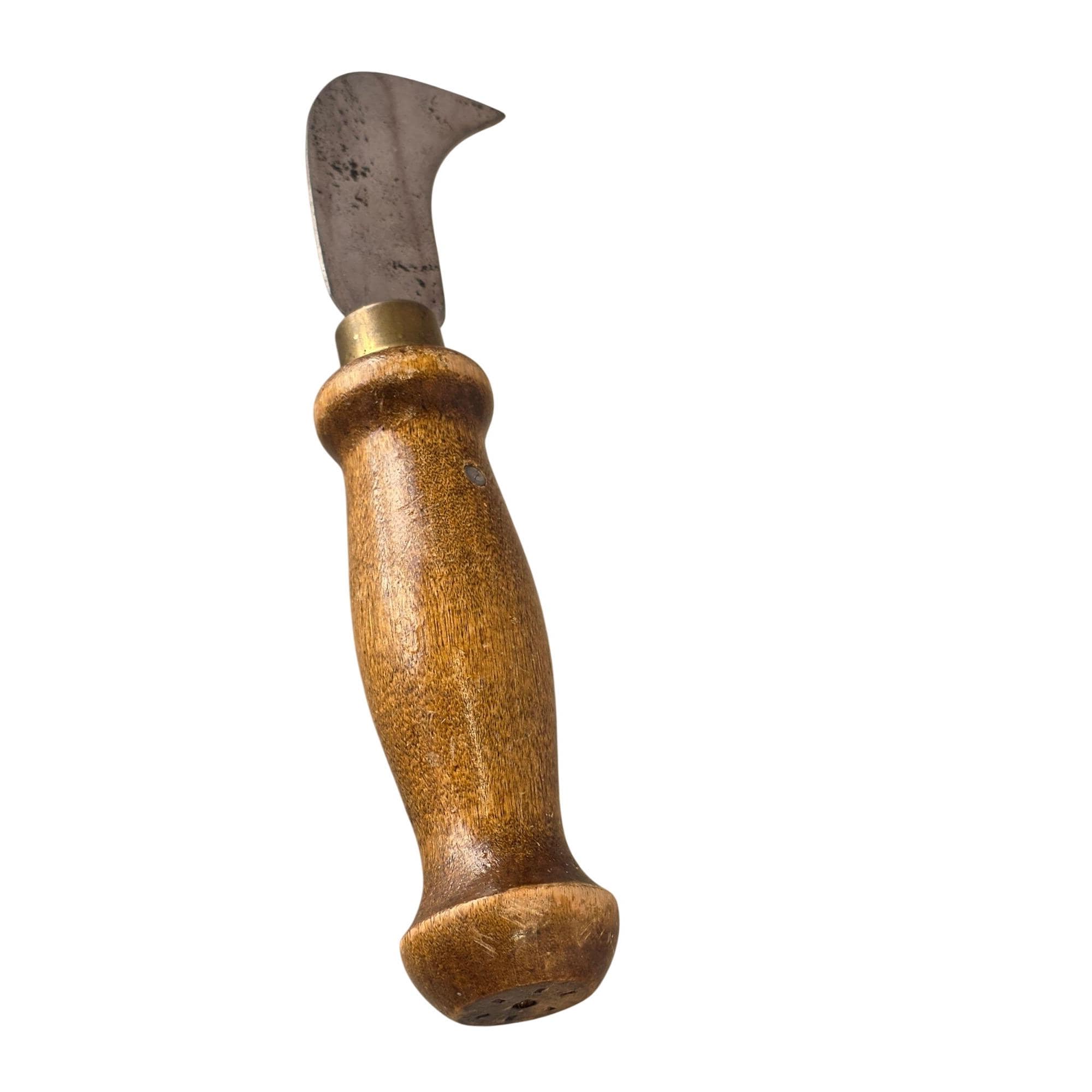 1890s–1920s Goodell Cobbler Leatherwork Tool Curved Skiving Knife Wood ...