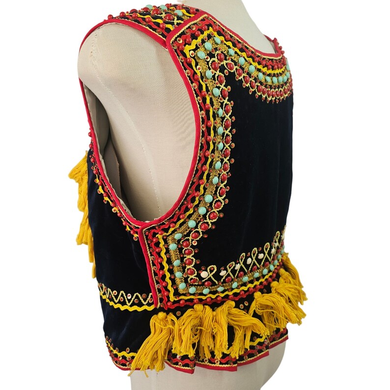 Polish Czech Traditional Vest Waistcoat Woman M/L Beading Tassels on ...