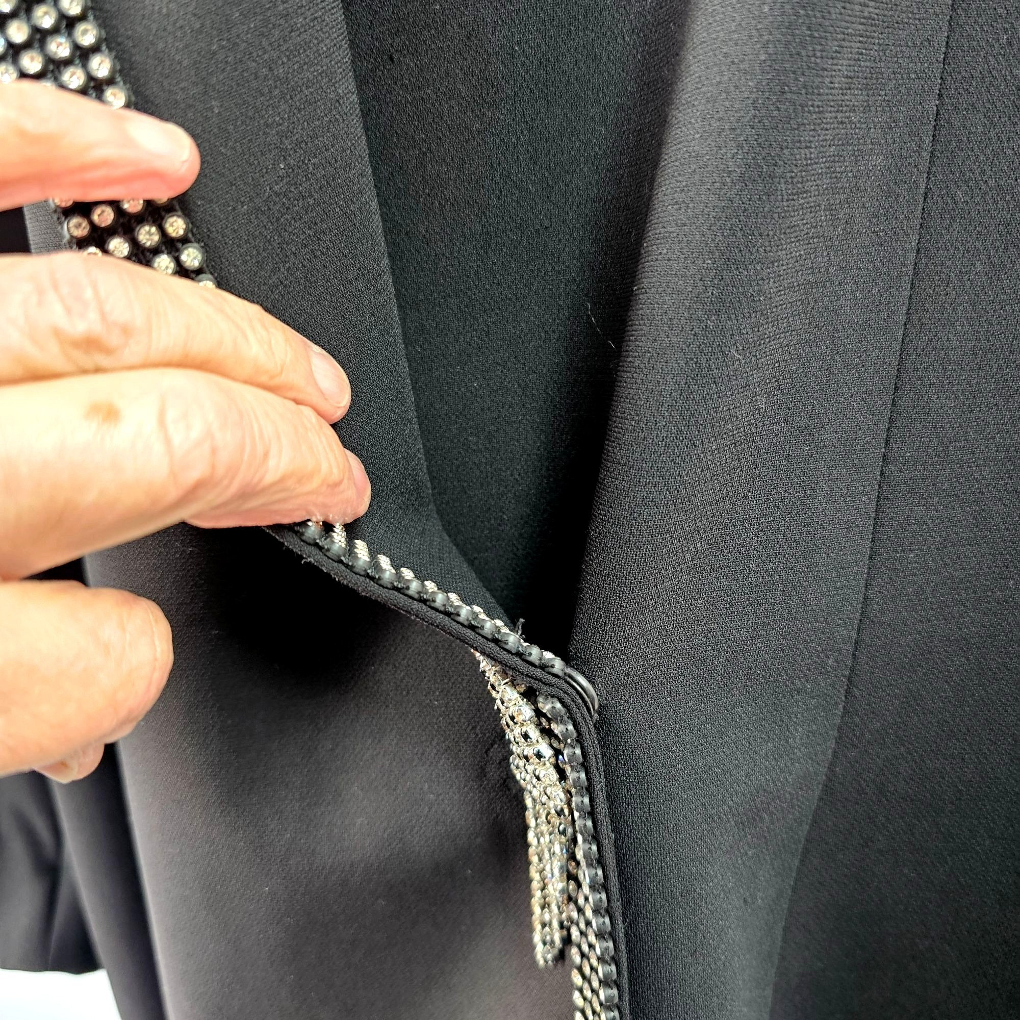 80s Clara Clara by Vinette Rhinestone Embellished Blazer Top Women Plus ...