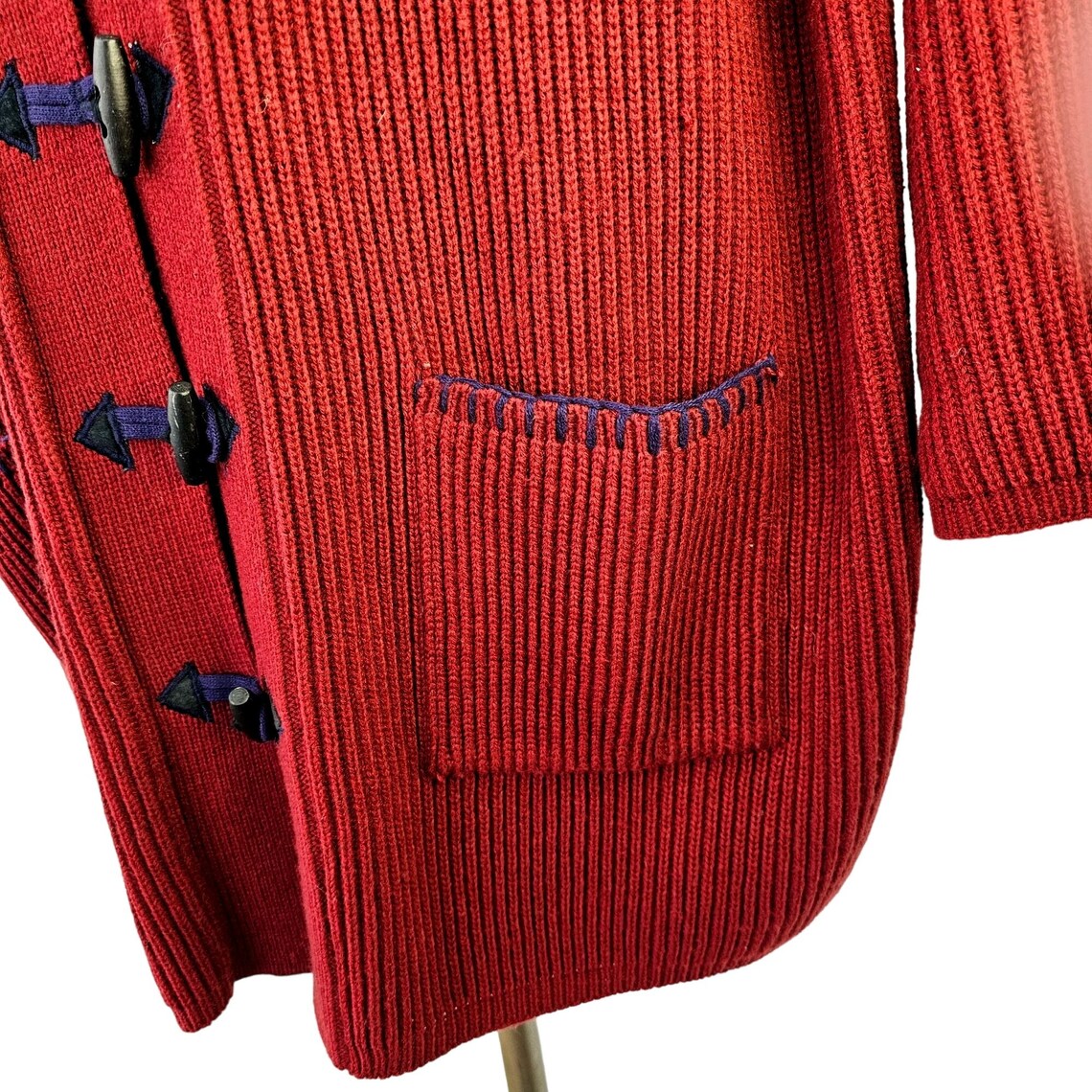 BIB SML Sport Hood Coat Sweater Womens 2X Blue Toggle Close Fuchsia ...