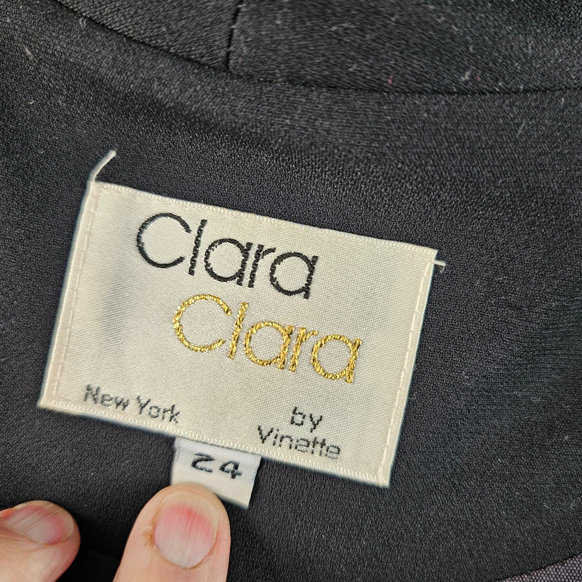 80s Clara Clara by Vinette Rhinestone Embellished Blazer Top Women Plus ...