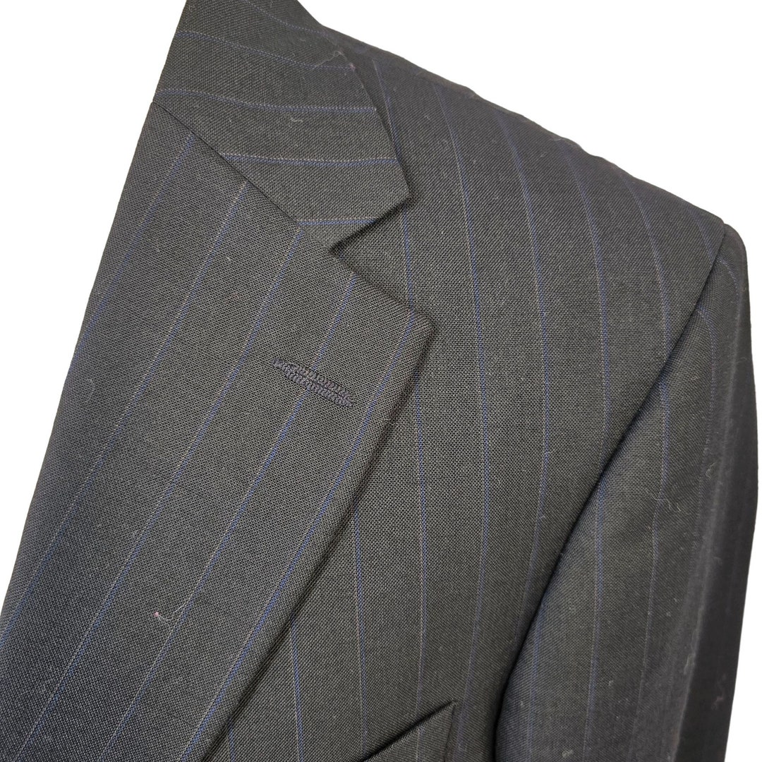 Towncraft JC Penny 2 Button Sport Coat Size 38S Navy Blue Pinstripe ...
