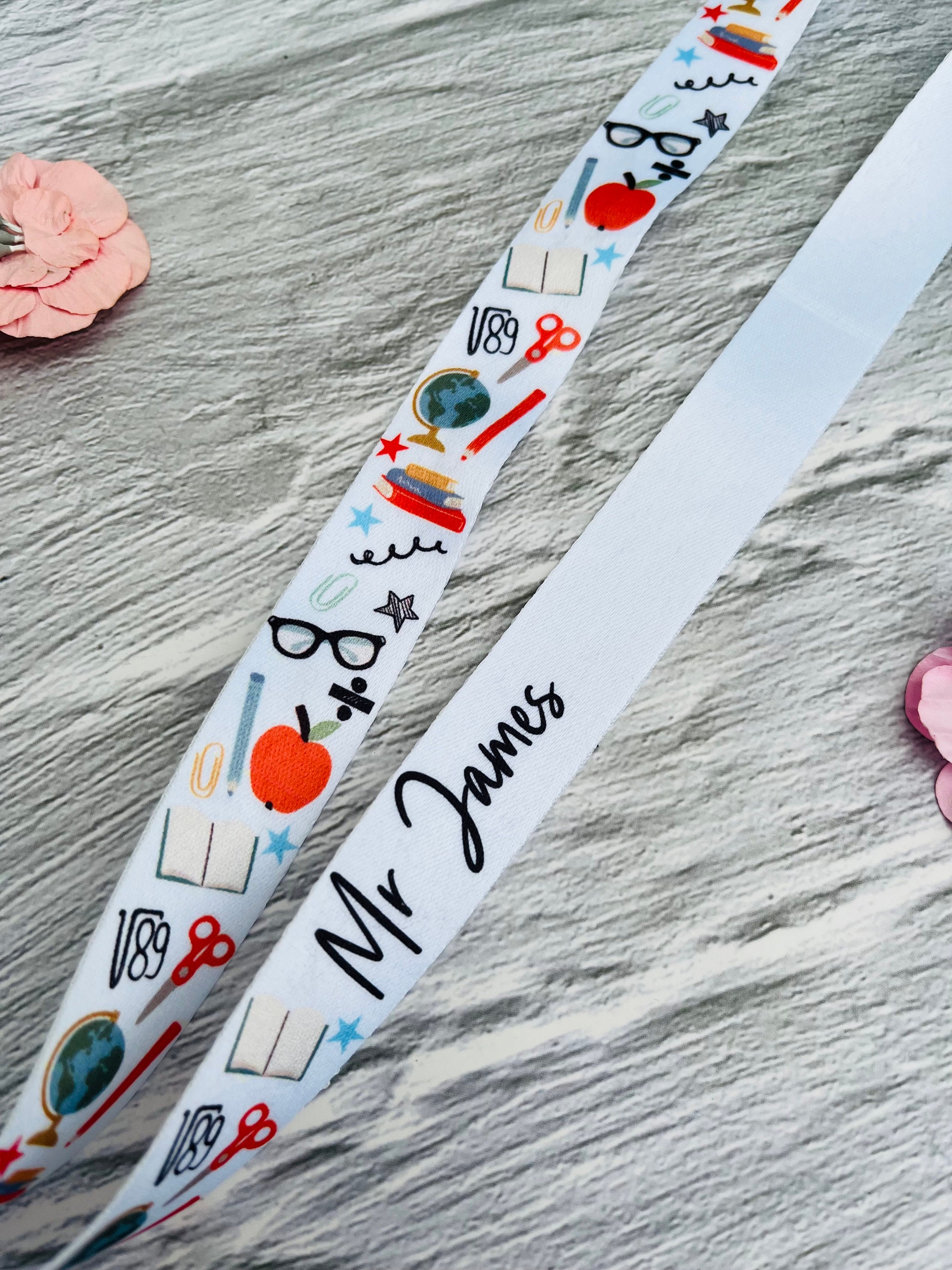 Personalised Teacher Lanyard Custom Lanyard Customised Name - Etsy UK