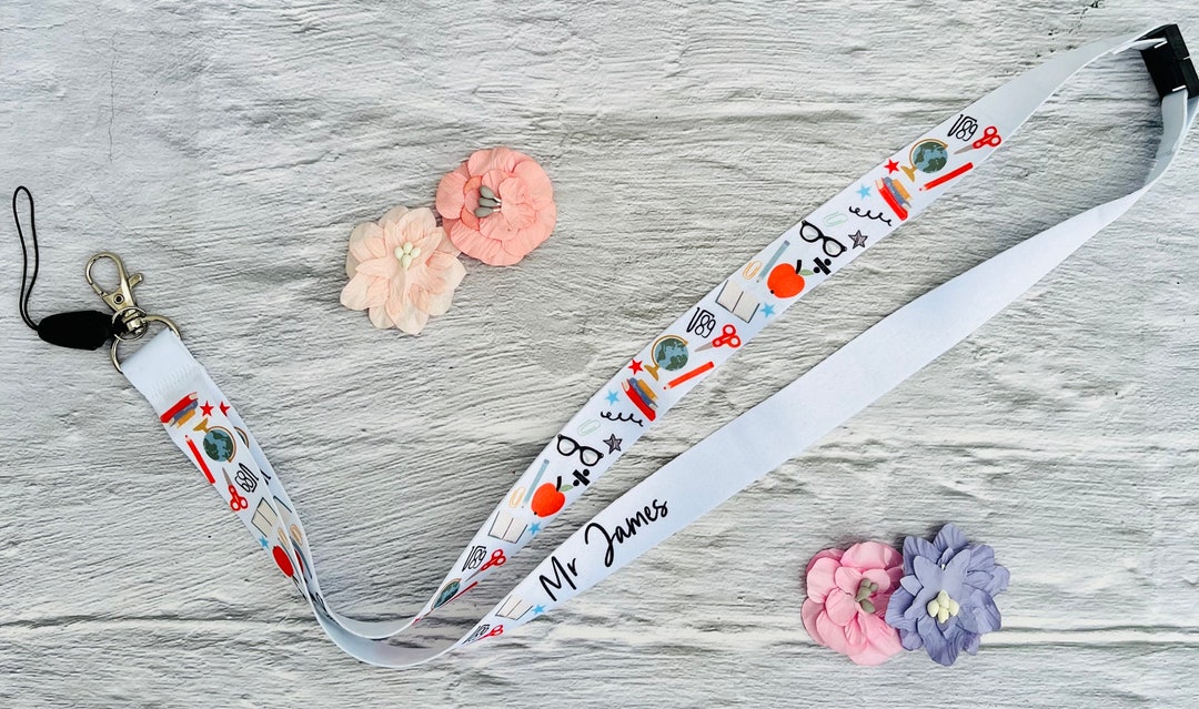 Personalised Teacher Lanyard, Custom Lanyard, Customised Name Teacher ...