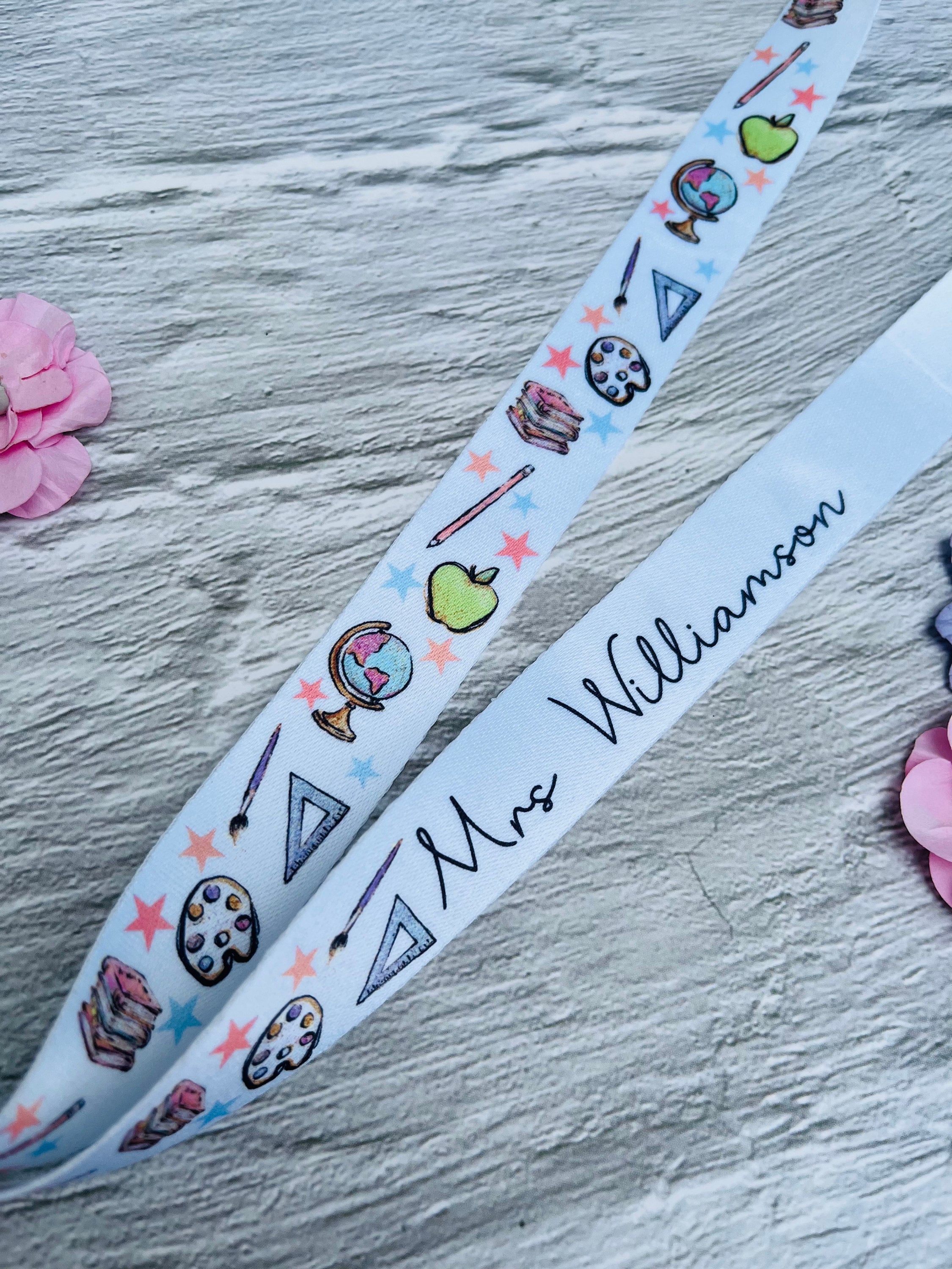 Personalised Teacher Lanyard, Custom Lanyard, Customised Name Teacher ...