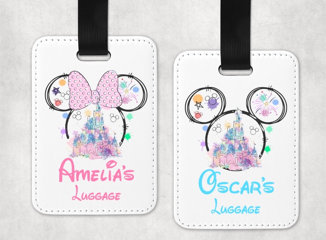 Personalised Disney Luggage Tag, Disney Luggage Tag, Disney Inspired ...