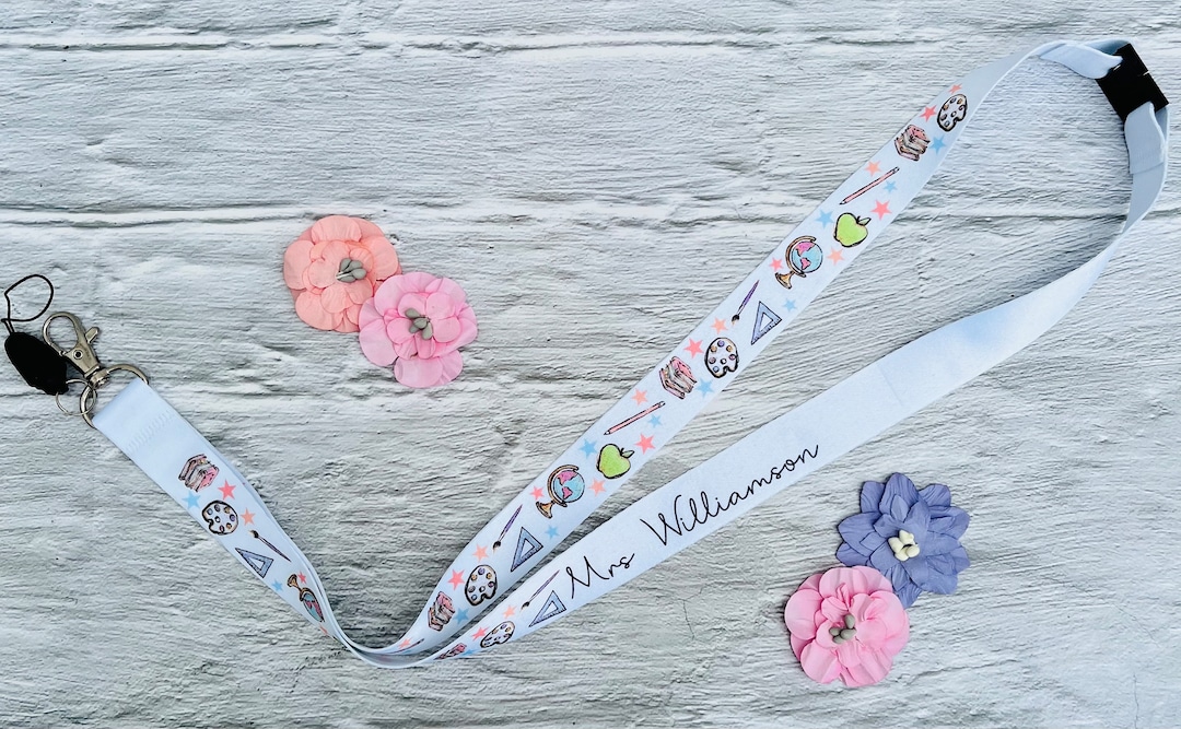 Personalised Teacher Lanyard, Custom Lanyard, Customised Name Teacher ...