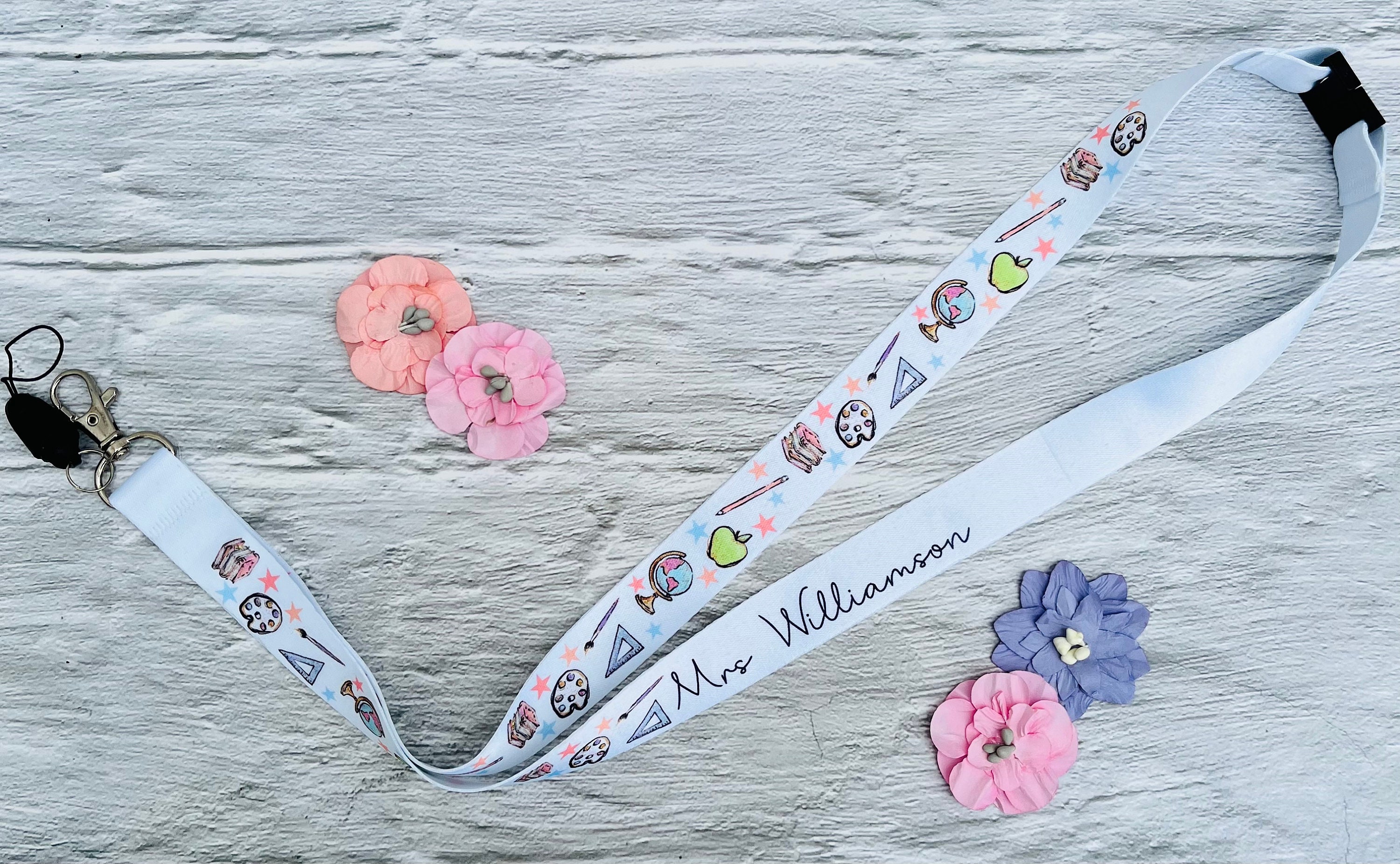 Personalised Teacher Lanyard Custom Lanyard Customised Name - Etsy UK