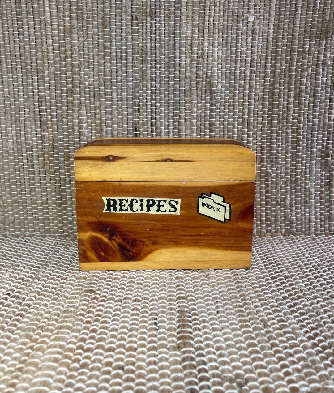 Vintage Wooden Recipe Box/vintage Recipe Boxes/vintage Kitchen Decor/rustic Kitchen Decor - Etsy