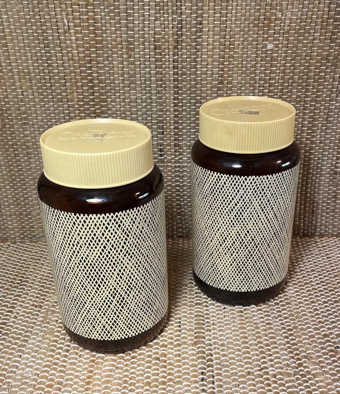 Set of Two Vintage Cremora Jars/vintage Glass Jars/cremora Jars/vintage ...