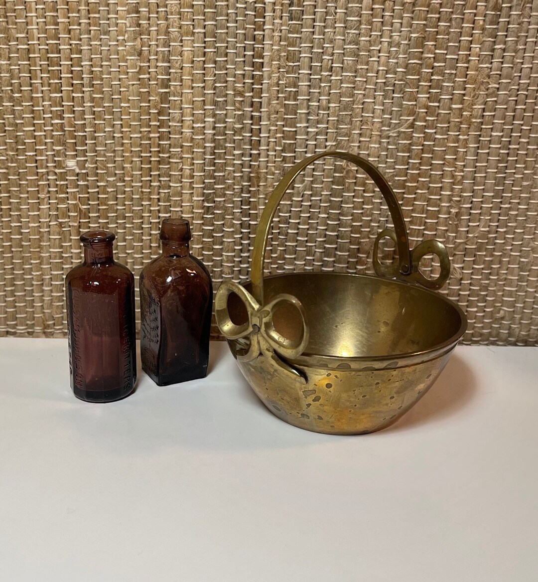 Decorative Brass Bowl With Bows/vintage Brass Home Decor/brass - Etsy