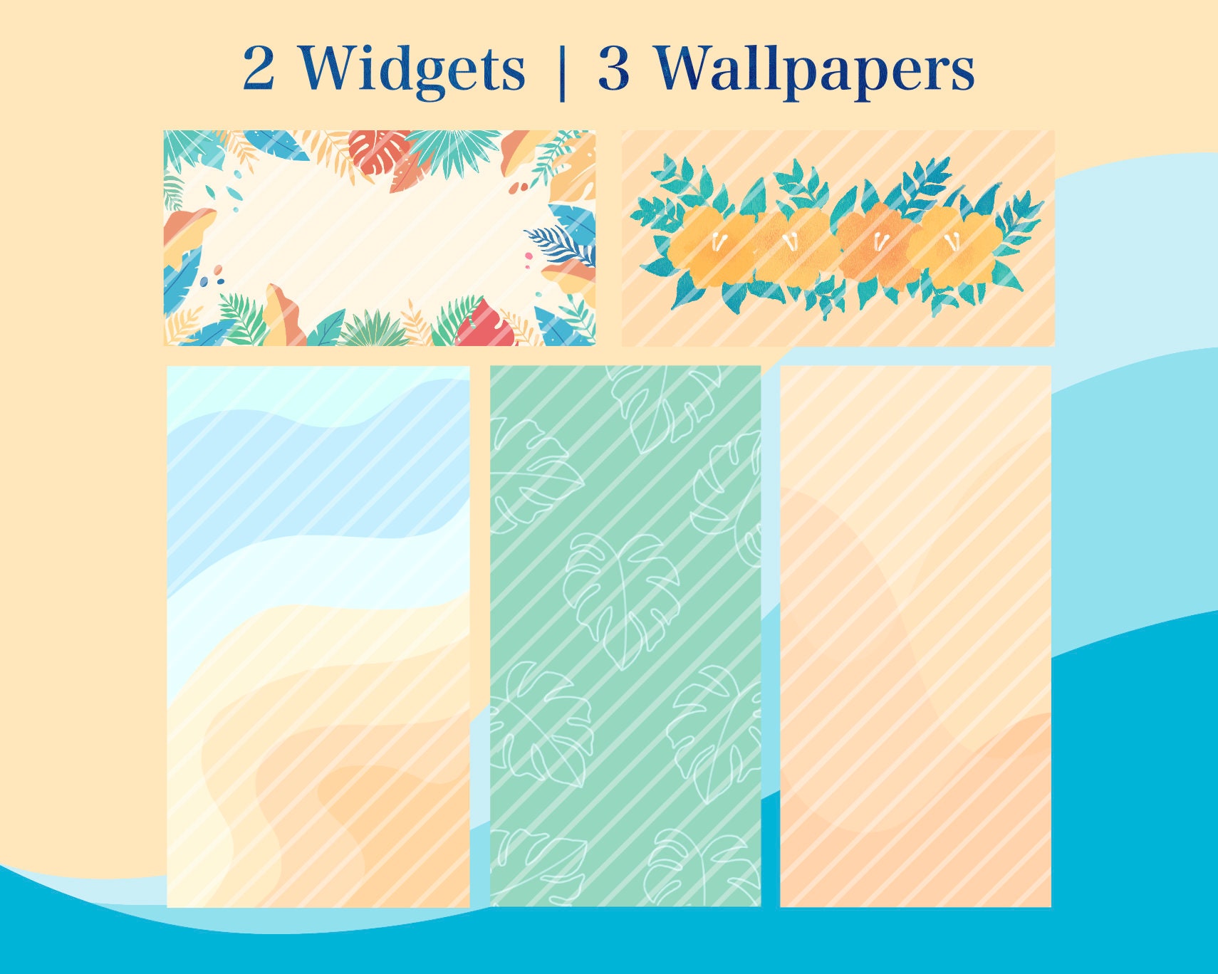 Summer Theme App Icon Set for iPhone Ios 14 - Etsy
