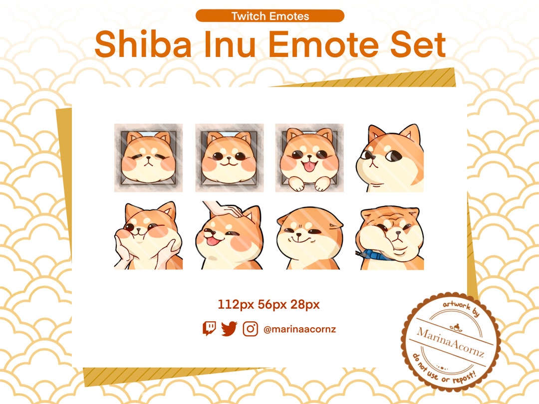 Shiba Inu Emote Set - Etsy